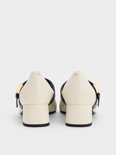 Yvette イヴェット メタリックアクセントメリージェーンパンプス - Chalk | CHARLES & KEITH (チャールズアンド ...