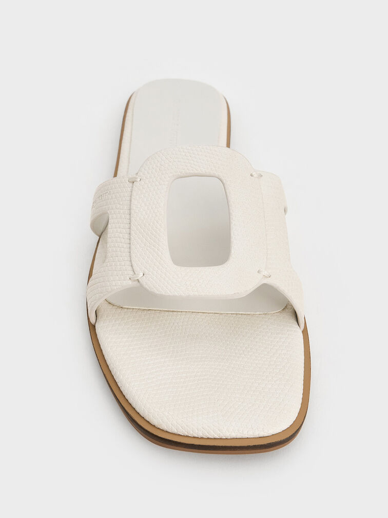 カットアウト スライドサンダル - アニマルプリントホワイト | CHARLES & KEITH (チャールズアンドキース) 公式通販