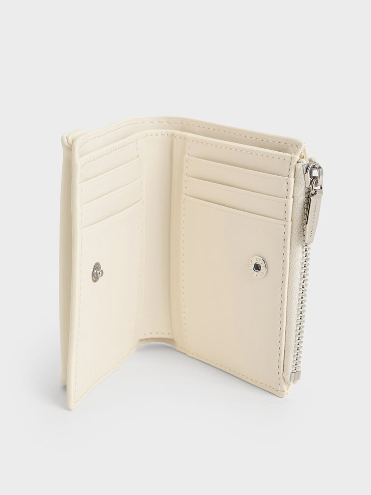 Rachel レイチェル フロントポケットトップジップウォレット - クリーム | CHARLES & KEITH (チャールズアンドキース ...
