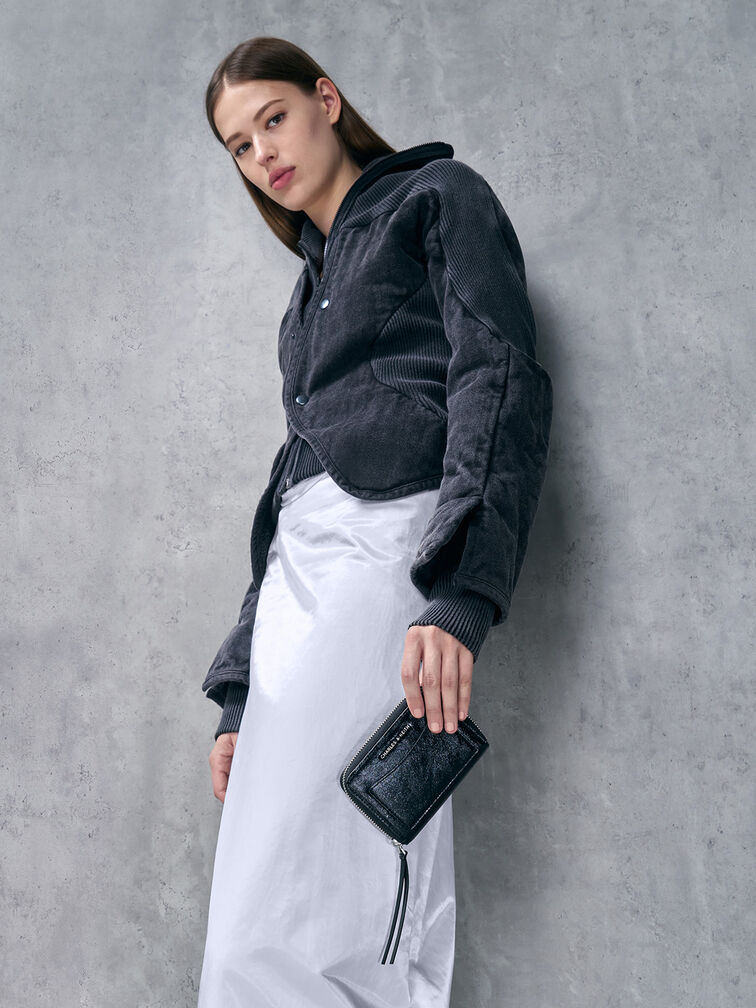 Xylia ザイリア ジップアラウンドウォレット - ノワール | CHARLES & KEITH (チャールズアンドキース) 公式通販