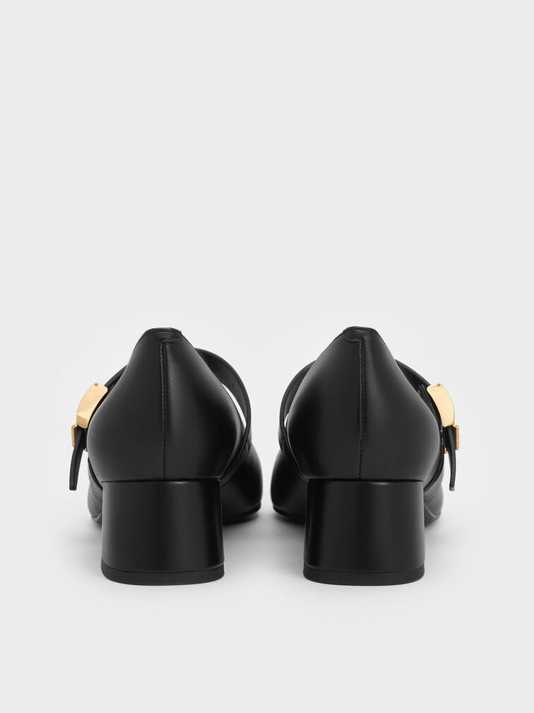 Yvette イヴェット メタリックアクセントメリージェーンパンプス - Black | CHARLES & KEITH (チャールズアンド ...