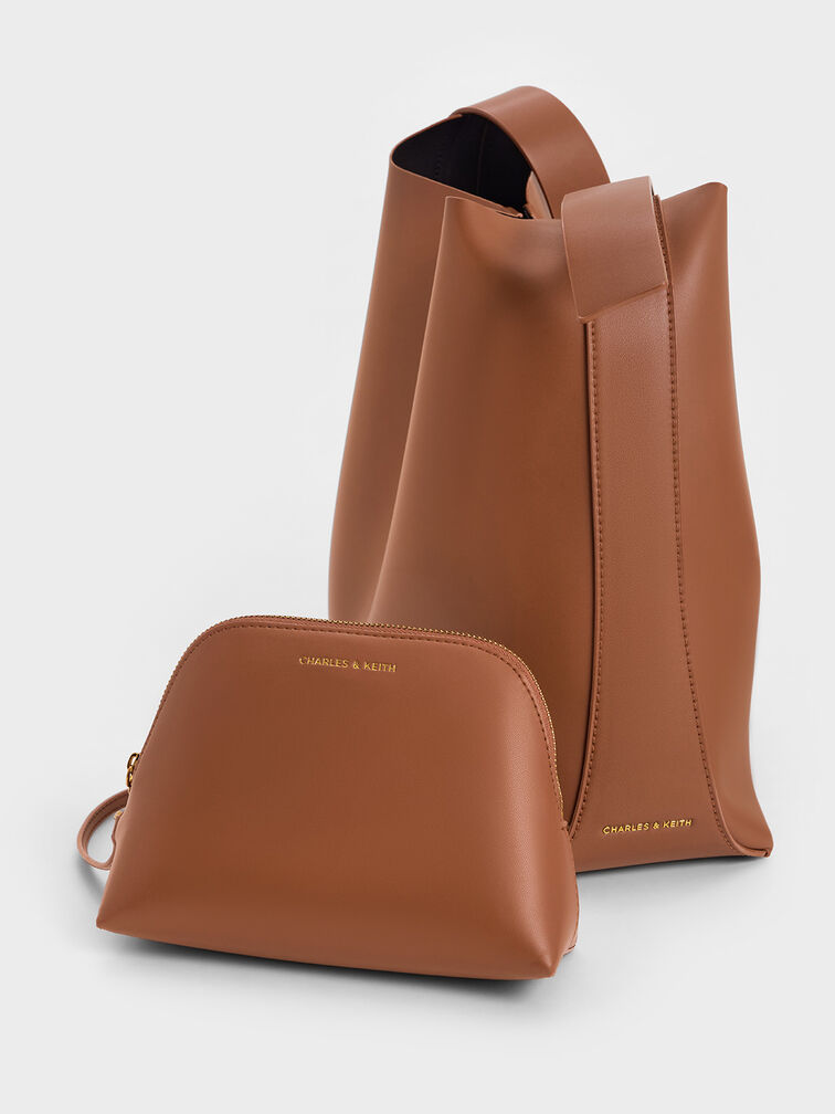 Edna エドナ トートバッグ-Chocolate | CHARLES & KEITH (チャールズアンドキース) 公式通販