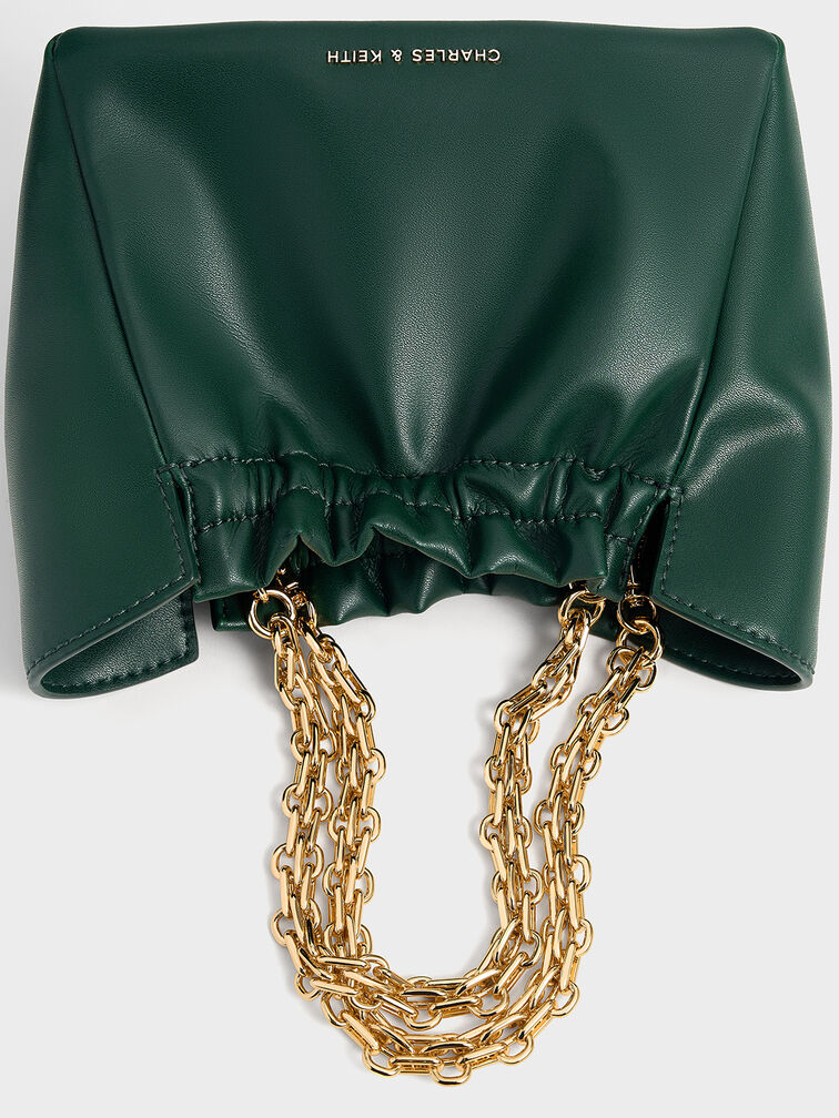 Brigette ブリジット チェーンハンドルショルダーバッグ - ダークグリーン | CHARLES & KEITH (チャールズアンド ...