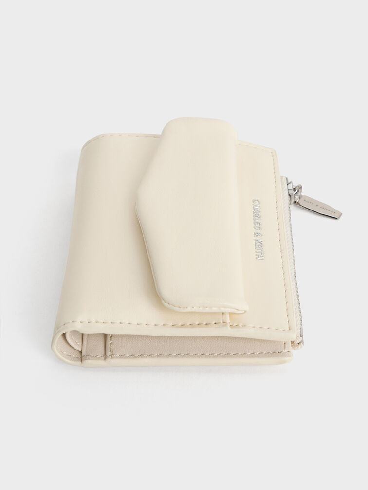 Rachel レイチェル フロントポケットトップジップウォレット - クリーム | CHARLES & KEITH (チャールズアンドキース ...
